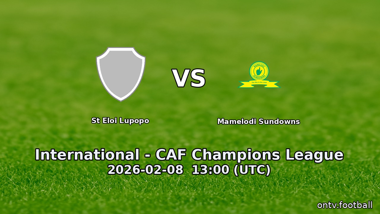 St Eloi Lupopo vs Mamelodi Sundowns - International - CAF Champions ...