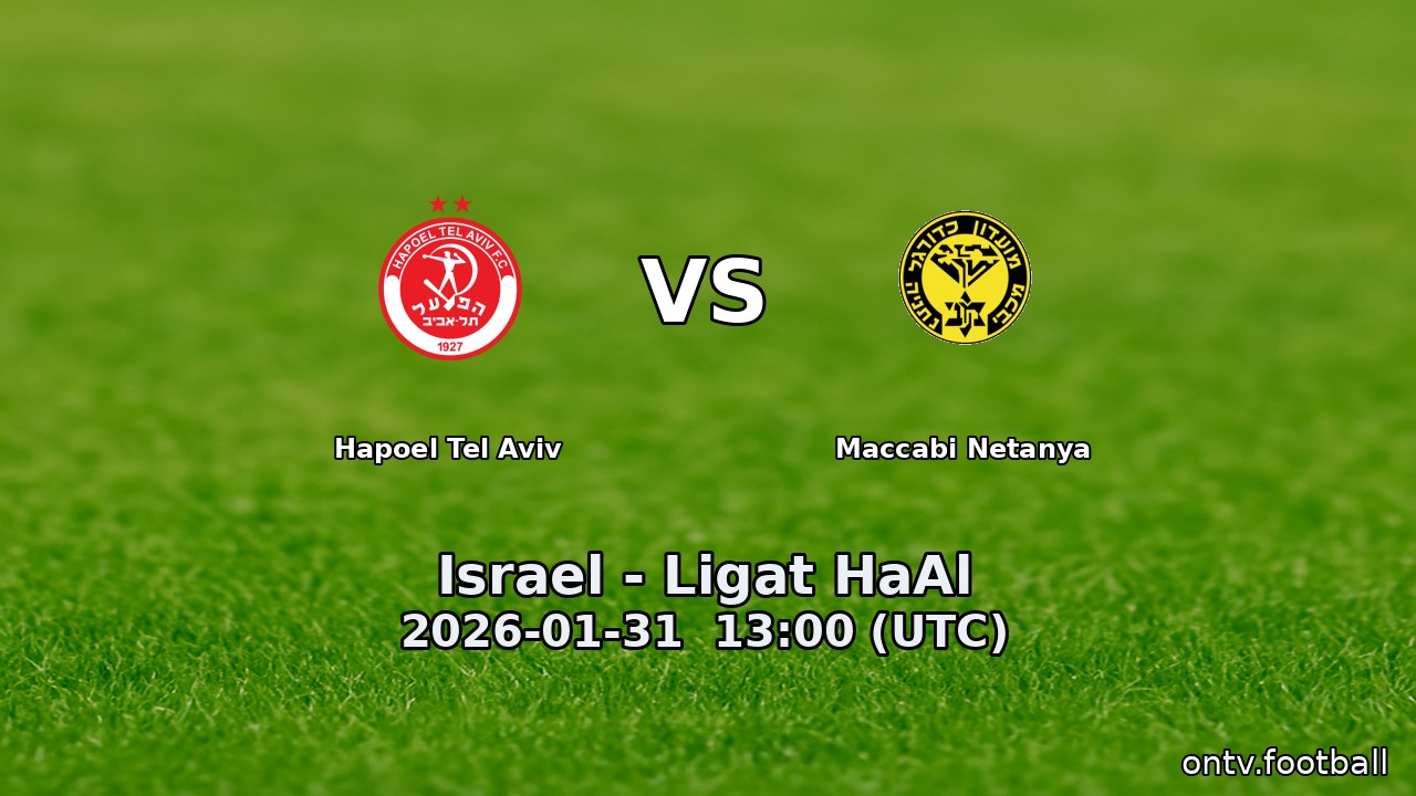 Hapoel Tel Aviv vs Maccabi Netanya - Israel - Ligat HaAl - 31 Jan 2026 ...