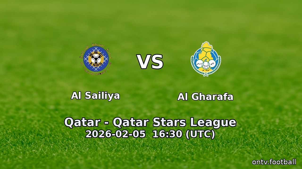 Al Sailiya vs Al Gharafa - Qatar - Qatar Stars League - 5 Feb 2026 ...